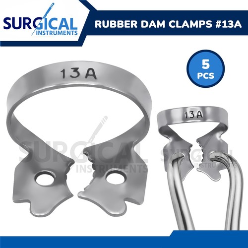 5 Pcs Endodontic Rubber Dam Clamps #13A Stainless Steel German Grade | eBay