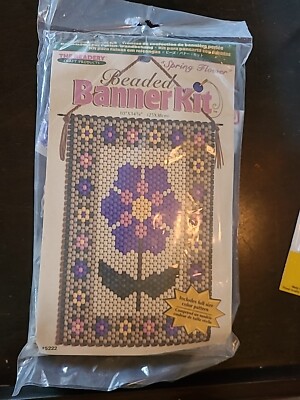 Vtg the beadery banner kit Spring Flower | eBay