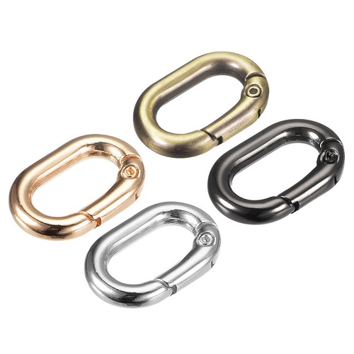 4Pcs 0.83" Spring Oval Ring Snap Clip Trigger for Bag Purse Keychain, 4 ...