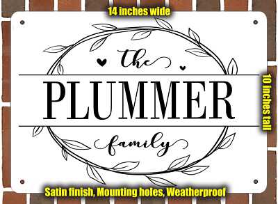 Plummer Family Decorative Metal Door or Wall Plaque (Style 1) | eBay