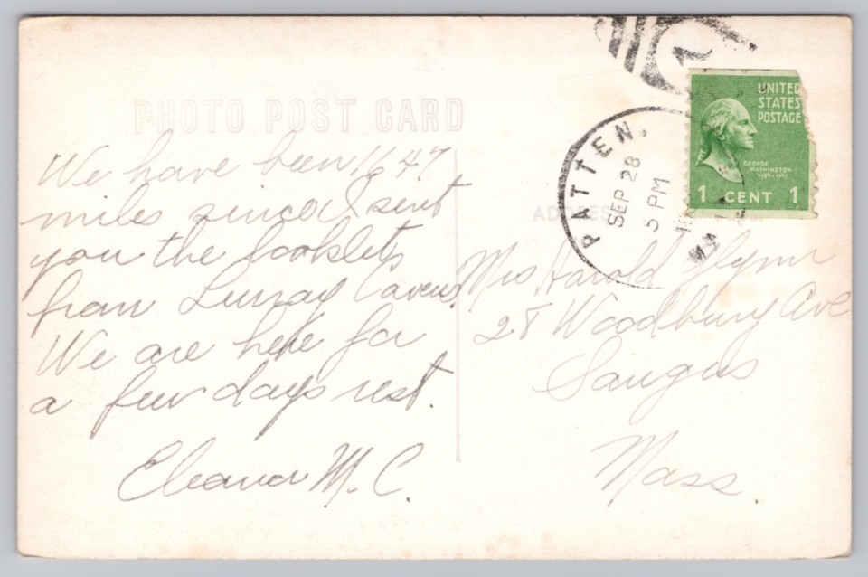 RPPC Mt. Chase, Maine - Lower Shin Pond -Penobscot County Lake Birch ME ...