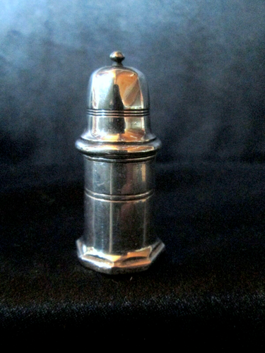 POIVRIERE ART DECO plaqué argent Silver pl. pepper shaker poinçon ...