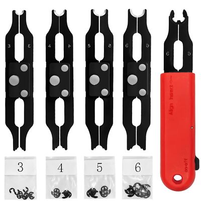 E Clip Tool, E Clips Removal And Installation Assortment Kit Tool Red ...