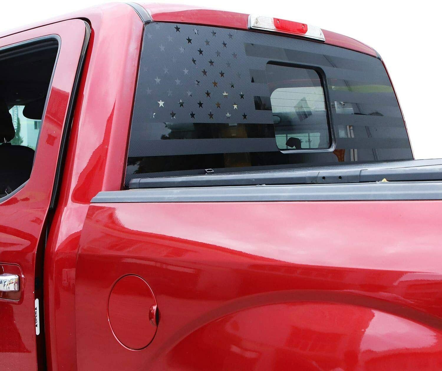 Rear Window Stickers Decal Trim Accessories for 2015+ Ford F150 Black ...