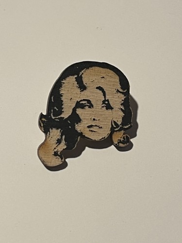 Laser Engraved Cut Wood Lapel Pin - Dolly Parton | eBay