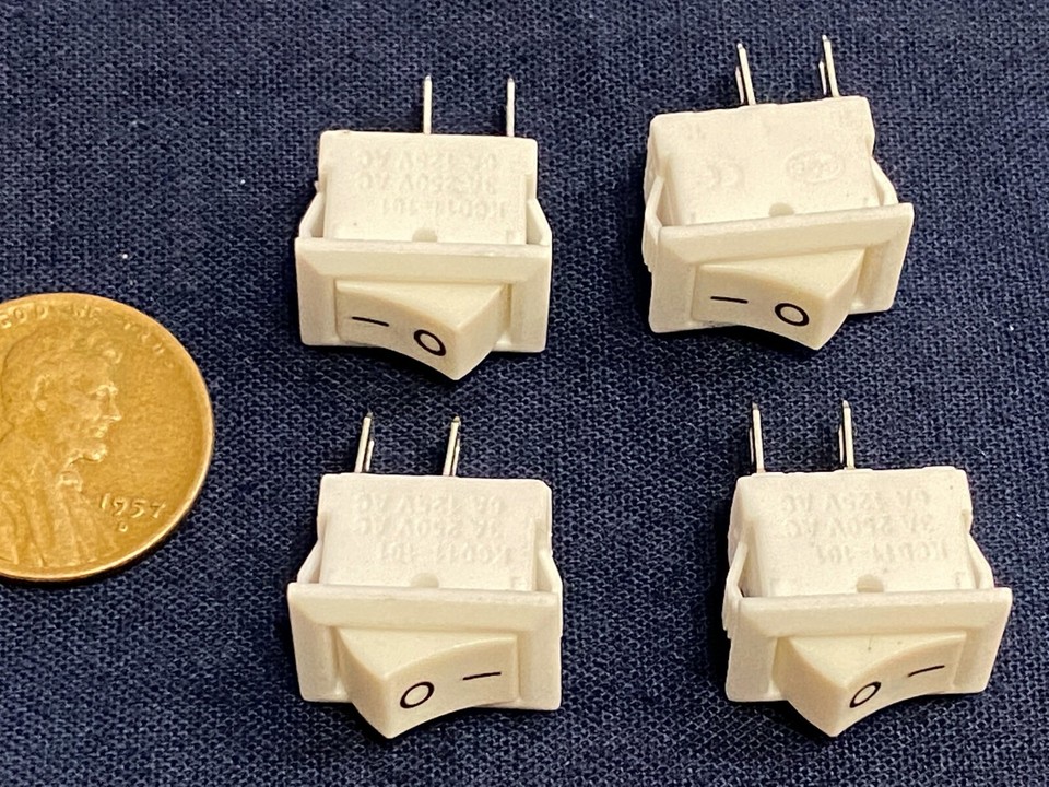 4 x KCD1-11 White Rocker Switch 6A 125VAC KCD11 3 Pin ON/OFF US Seller ...