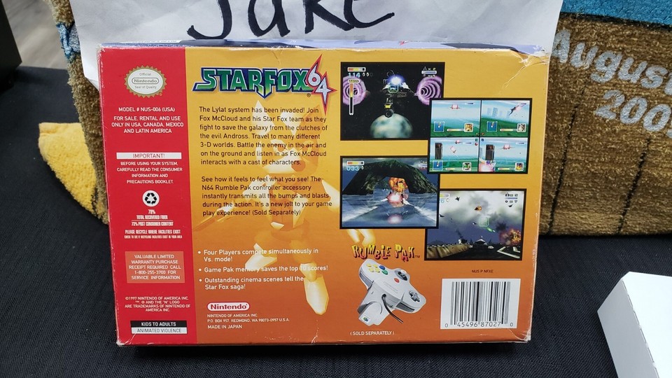 CIB STAR FOX 64 NINTENDO 64 N64 VIDEO GAME COMPLETE IN BOX PLAYER'S ...