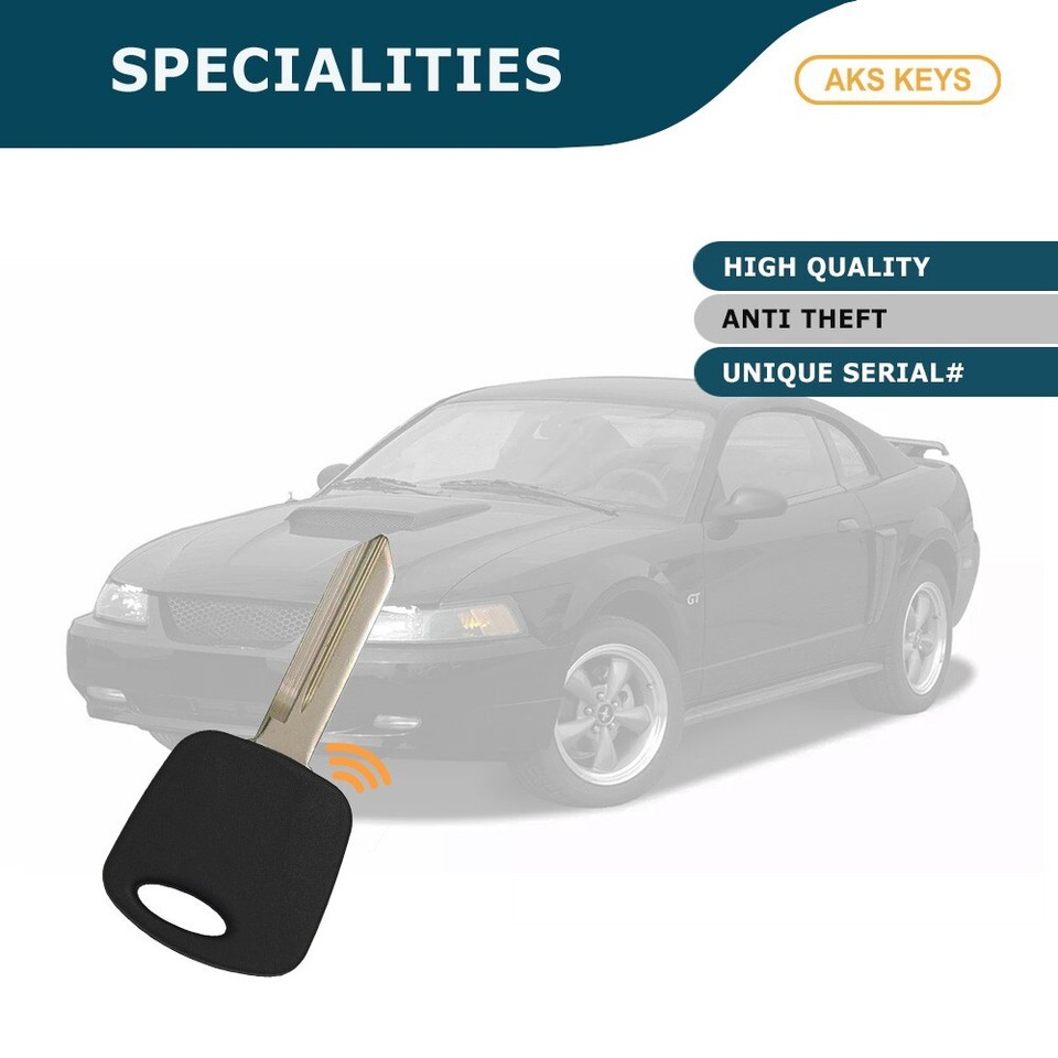 New Uncut Chipped Transponder Key Replacement for Ford 4C Chip H72-PT ...