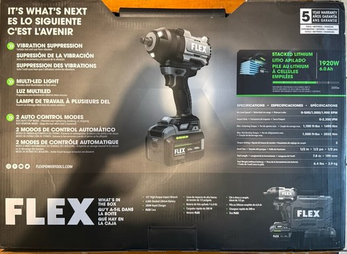 FLEX 1/2 In High Torque Brushless Impact Wrench Kit | eBay