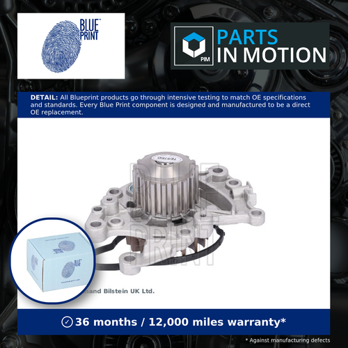 Water Pump fits PEUGEOT Coolant Blue Print 1628941780 9825002180 ...