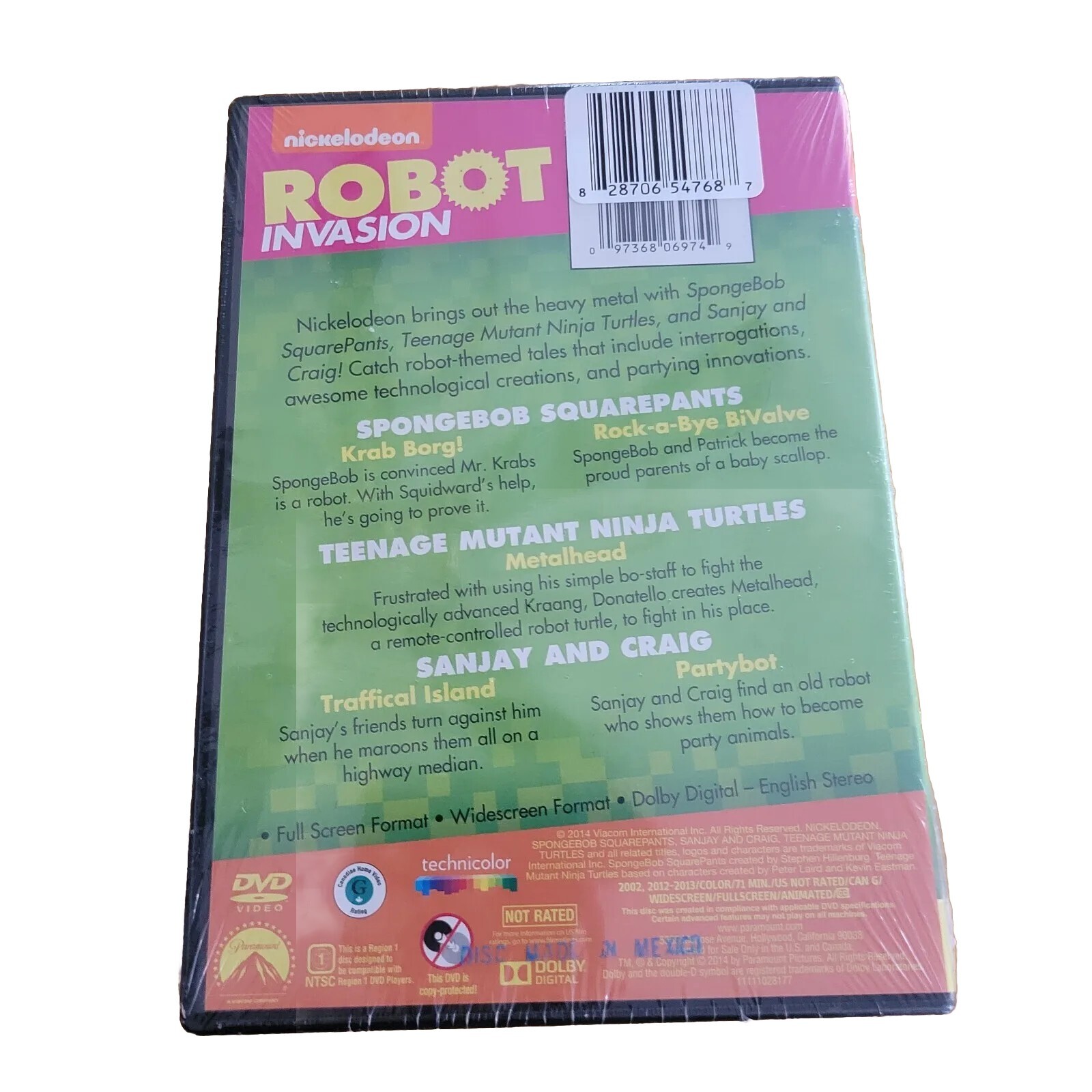Robot Invasion Nickelodeon DVD NEW SpongeBob TMNT 97368069749| eBay