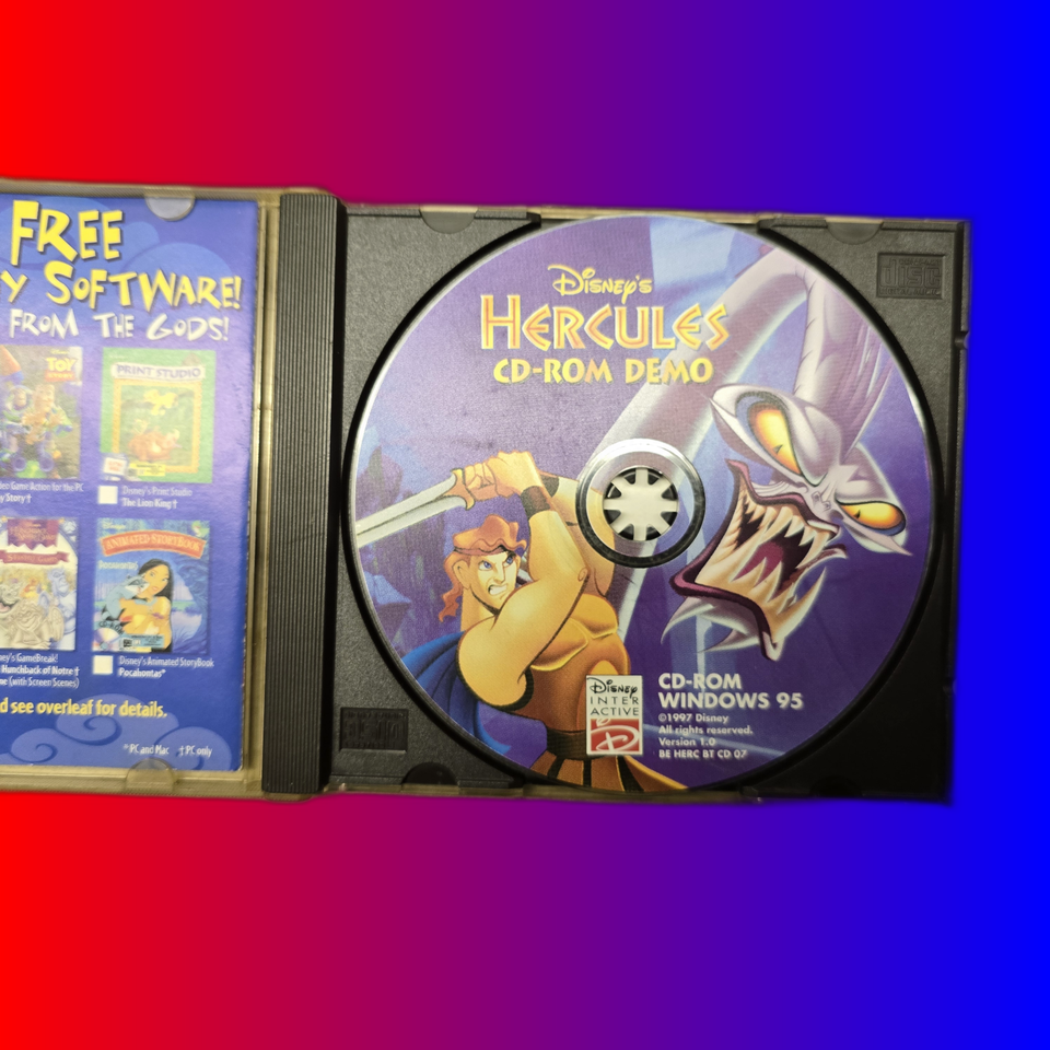 Rare Demo - Disney's Hercules Action Game PC 1997 CD-ROM Demo Windows ...