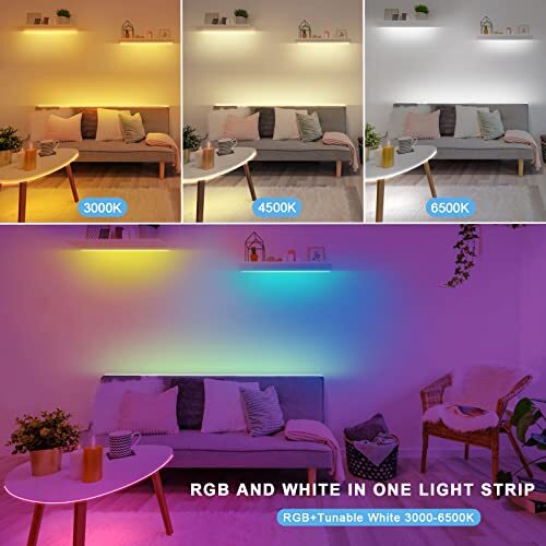 Rgbww Bluetooth Led Strip Lights 32.8ft Tunable White 3000k6500k+rgb ...