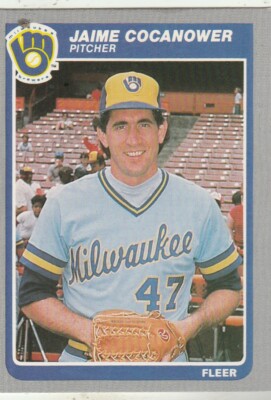 FREE SHIPPING-MINT-1985 Fleer #579 Jaime Cocanower Milwaukee Brewers | eBay