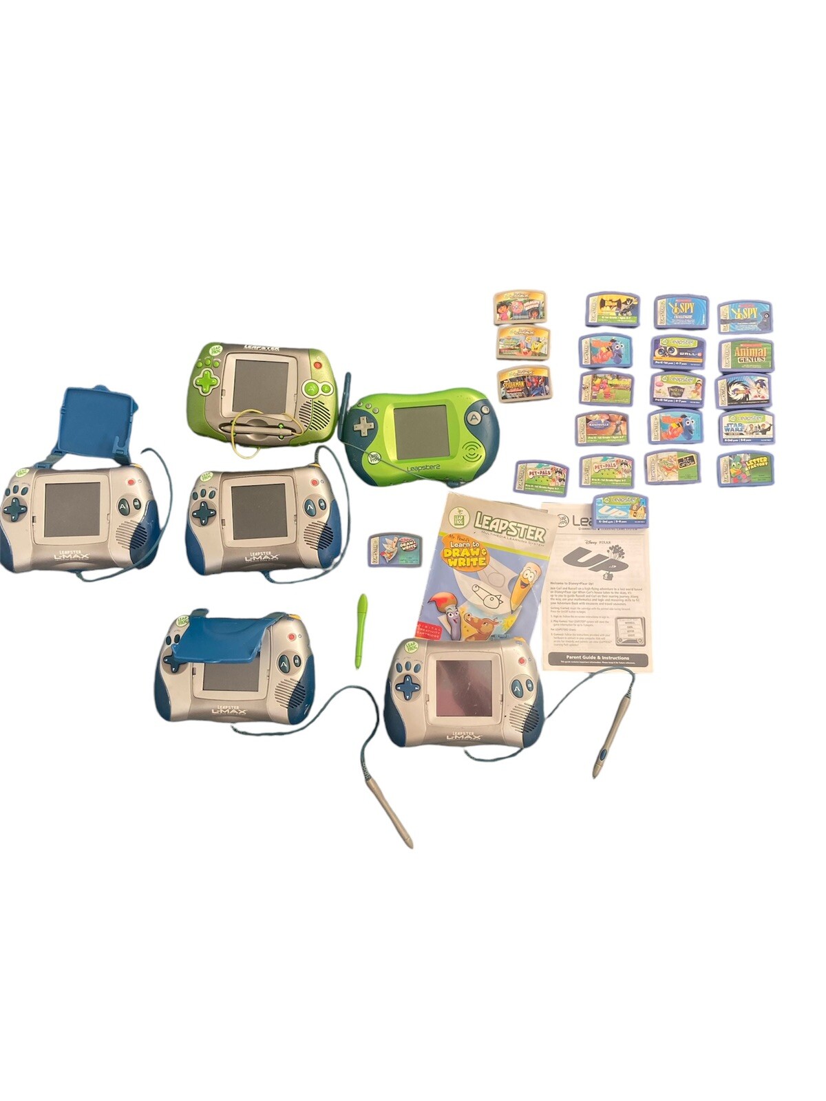 Leapfrog Leapster 2 & Leapster L Max Game System Lot with 20 Games | eBay