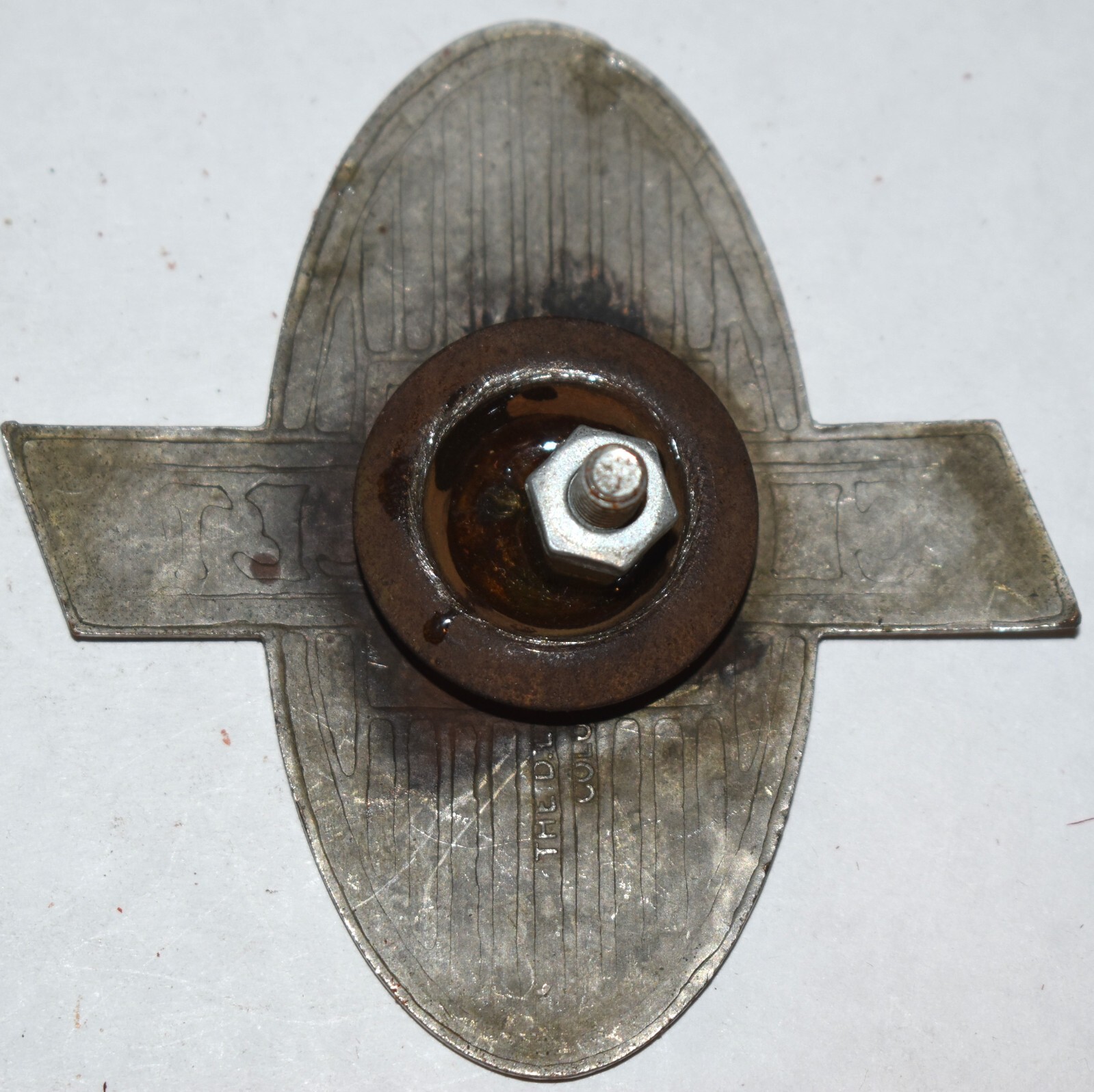 Antique 1930s CHEVROLET CHEVY ENAMEL CAR AUTO RADIATOR BADGE EMBLEM ...