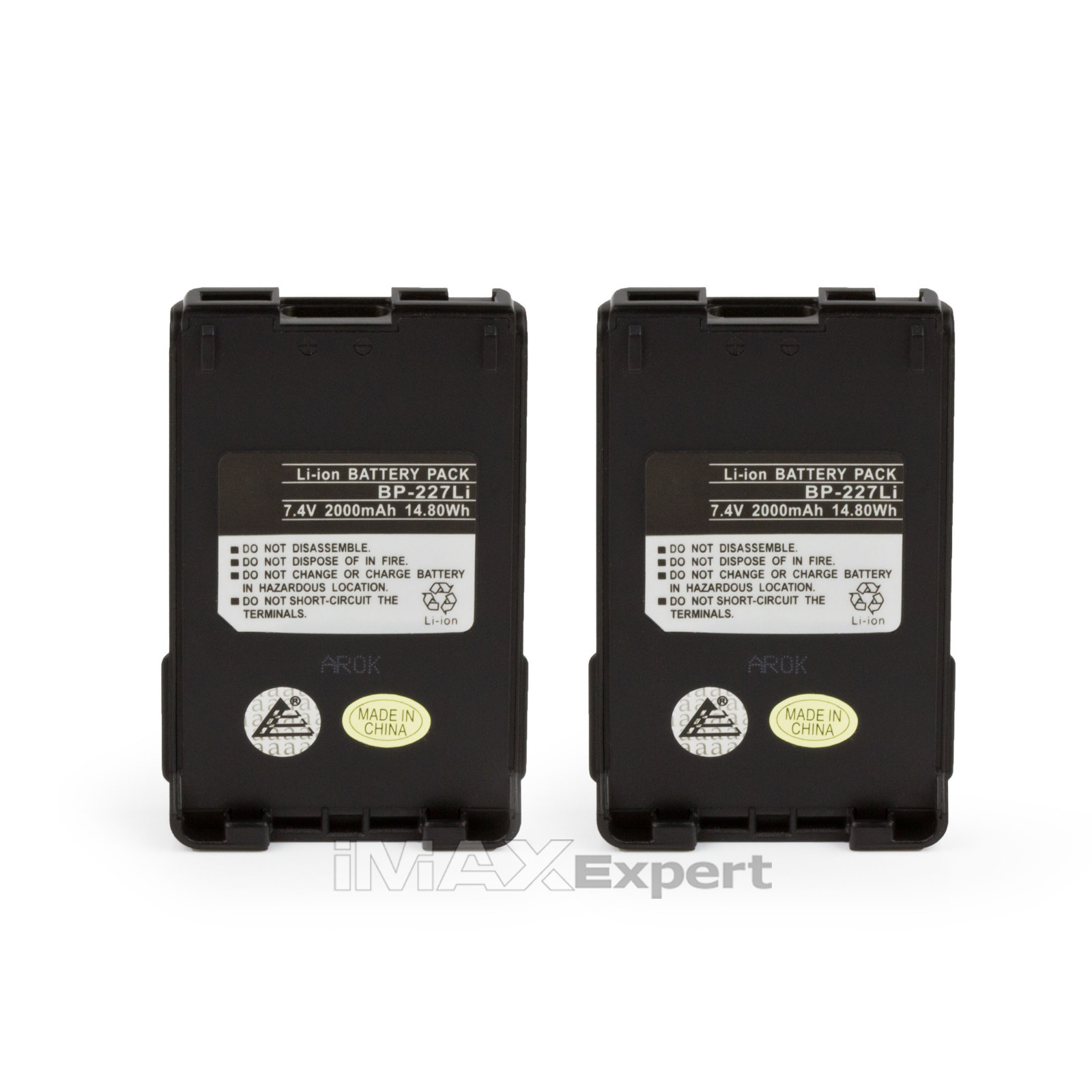 2 x 2000mAh BP-227 Battery for ICOM IC-M87 IC-M88 IC-V85 IC-E85 IC-F50 ...