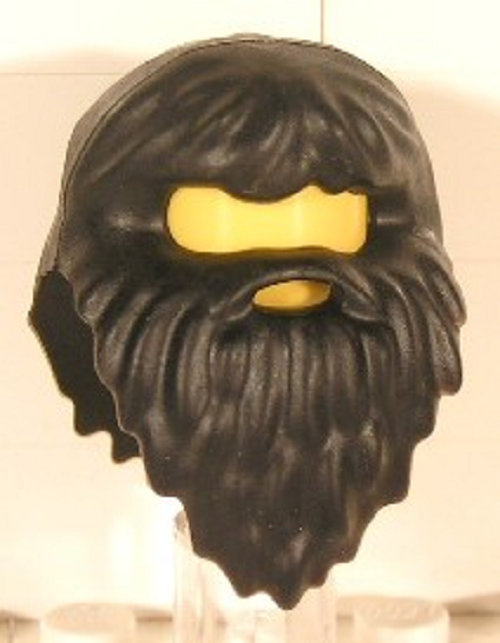 Lego Hair Castaway Hagrid Messy Thick Black Beard Mustache One Piece ...