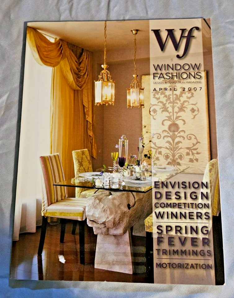 WF Window Fashions Lot of 3 Magazines Apr Nov Dec 2007 Design Education ...