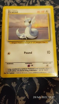 Pokemon Cards Base Set Dratini 26/102 | eBay UK