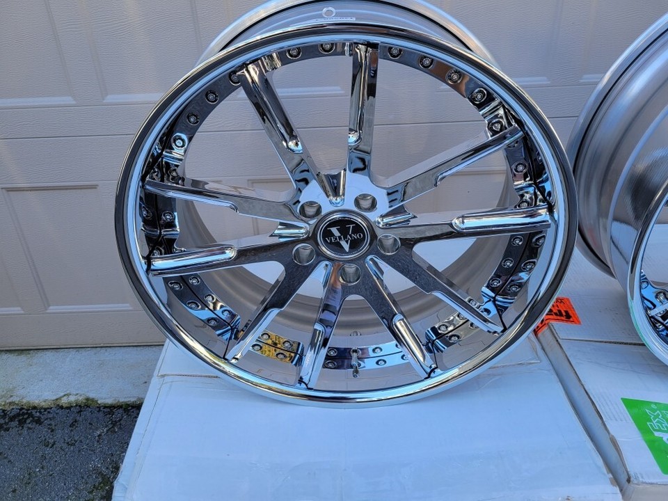 Vellano VKU 20 inch chrome wheels 5x120 BMW 15 mm offset 73 mm center ...