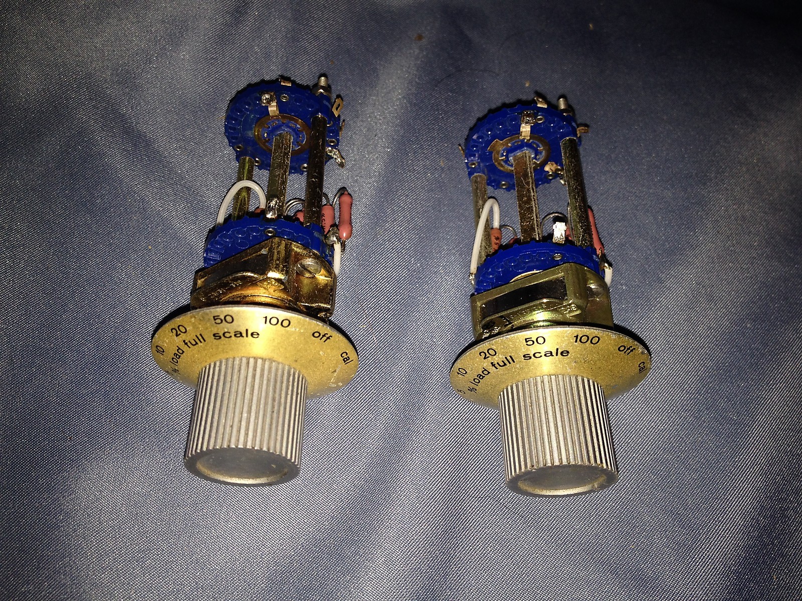 Pair of Unidex 249 Switches w/ Load Full Scale Knobs - 2 Blue Wafers ...