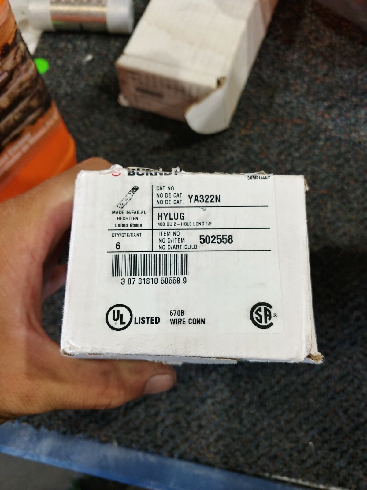 NEW BURNDY YA322N CRIMP LUGS 400KCMIL (Quantity of 1) | eBay