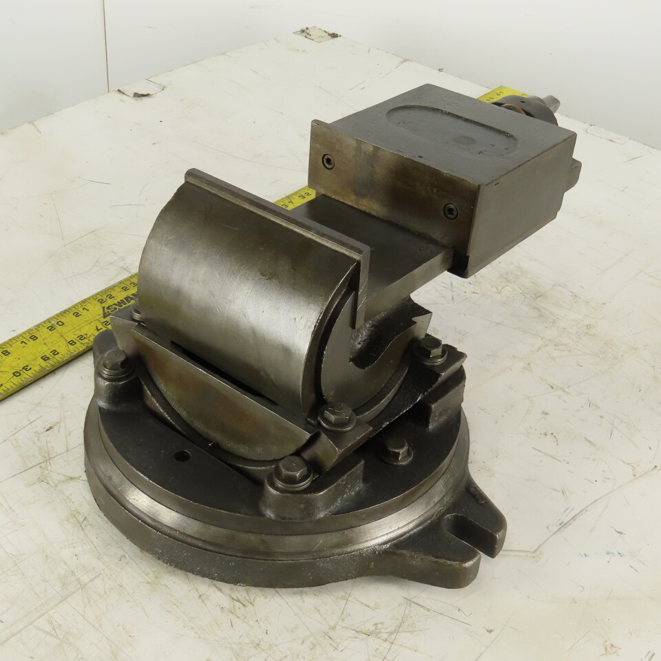 5-1/4" Tilting 3 Axis Swivel Machine Milling Vise 4-1/2" Open 90° 40 ...