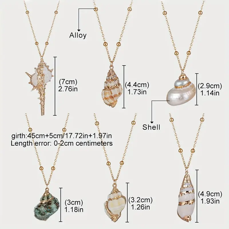 Wicked Silk Elegant Beach Shell Mermaid Fashion Necklaces | eBay