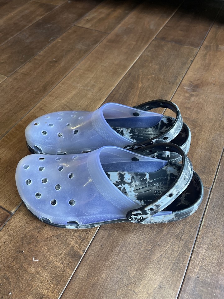 Crocs Classic Translucent Marbled Clog Womens 10 Mens 8 Black/Multi ...