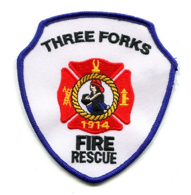 Three Forks Fire Rescue Department Patch Montana MT | eBay