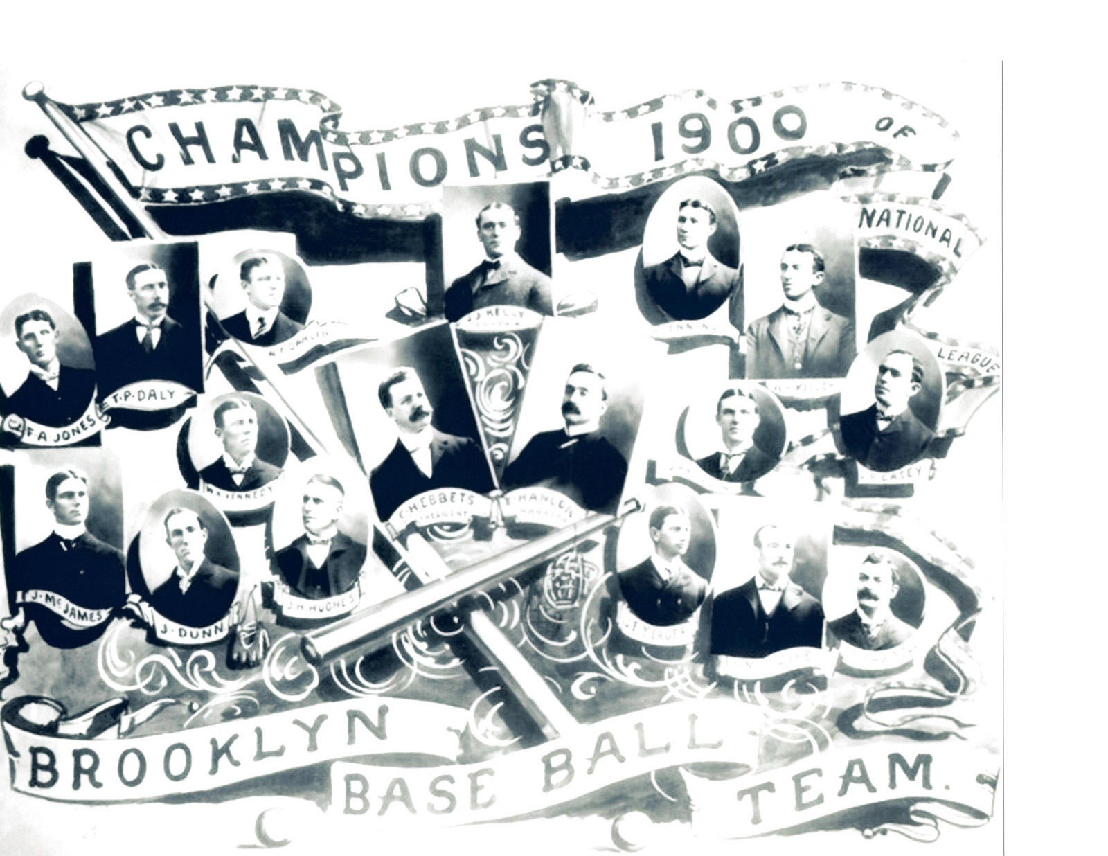 1900 CHAMPIONS BROOKLYN SUPERBAS 8X10 TEAM PHOTO BASEBALL NEW YORK | eBay
