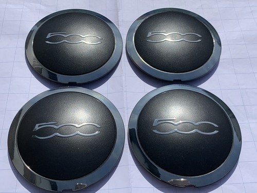4x Original FIAT 500 Rad Naben Kappen felgen Deckel Emblem Radzier ...