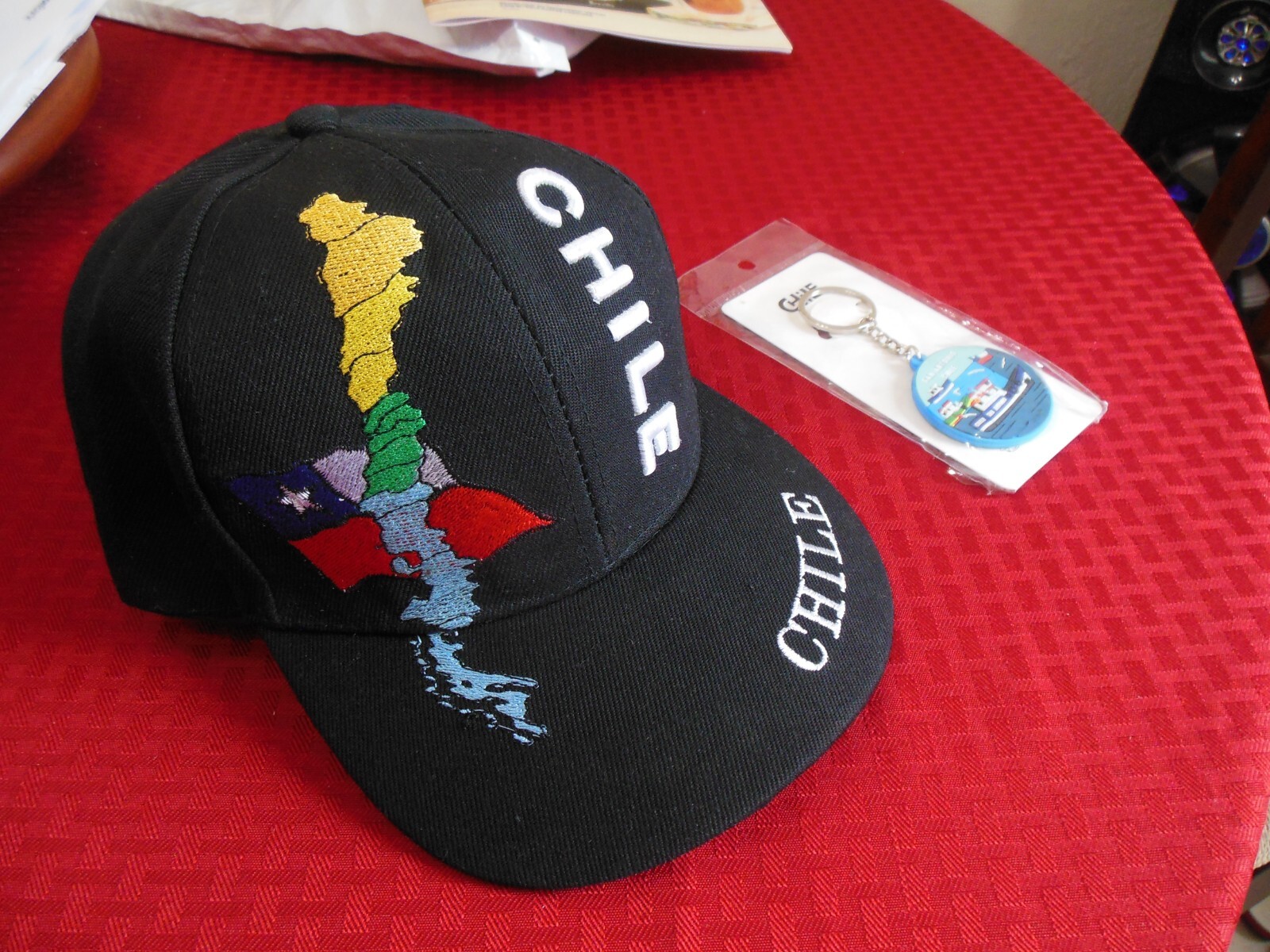 Baseball Hat & Keychain * Country of Chile / Authentic **Free Shipping ...