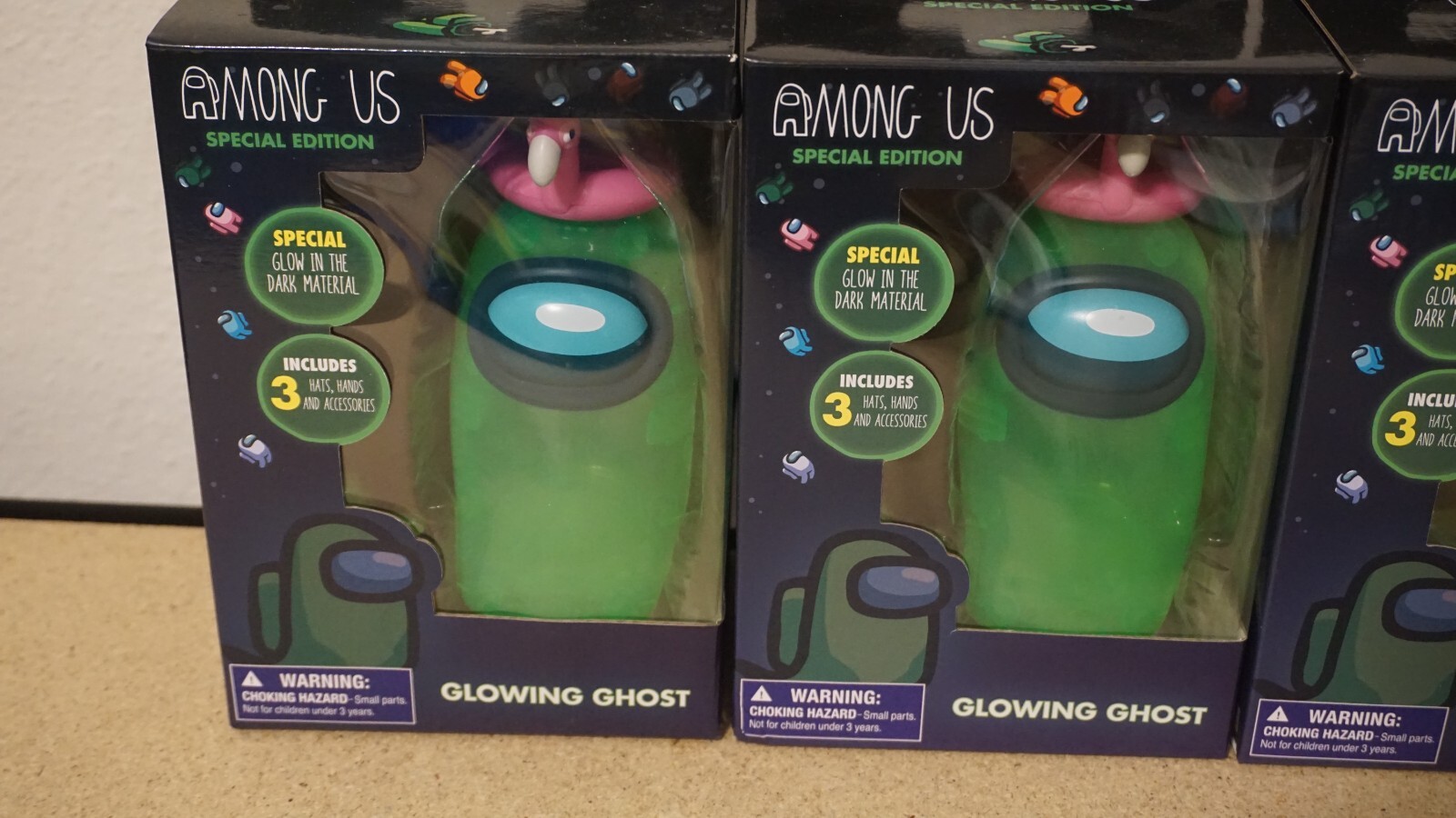 4x Among Us Special Edition Glowing Ghost Crewmate Action Figure Hat ...