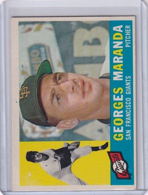 1960 Topps #479 Georges Maranda - San Francisco Giants RC | eBay