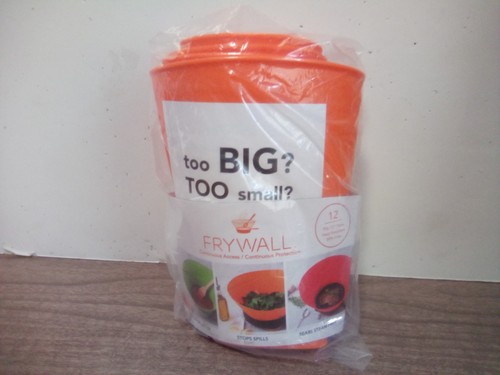Frywall Orange Splatter Guard 12" Continuous Protection BPA Free ...