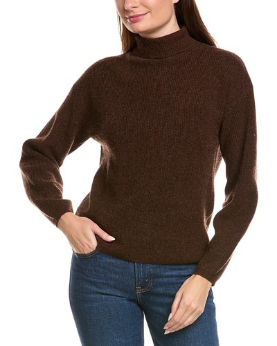 Kier + J Ribbed Turtleneck Wool & Cashmere-Blend Sweater Women's | eBay
