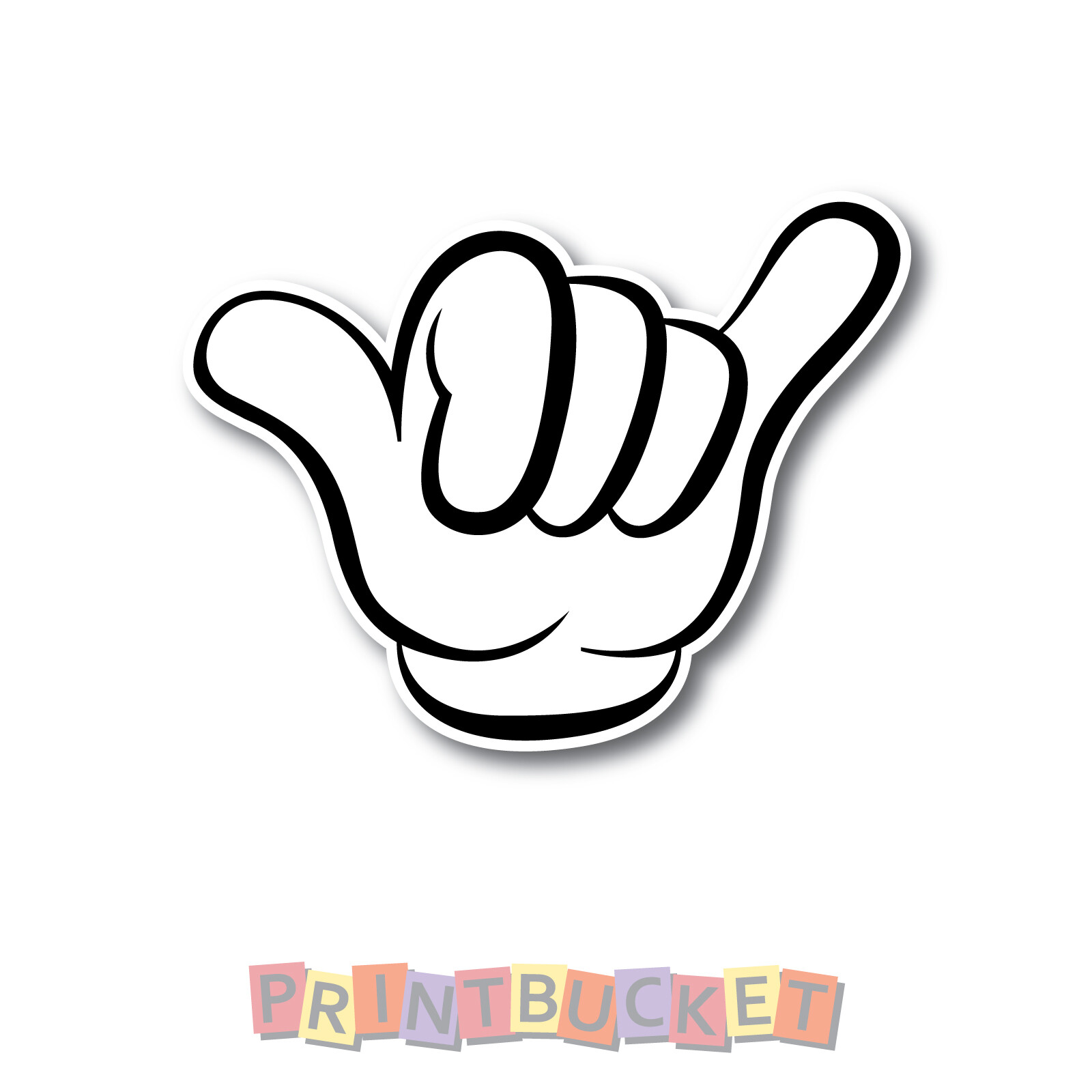 Shaka Hang Loose sticker 130mm quality water and fade proof vinyl no ...