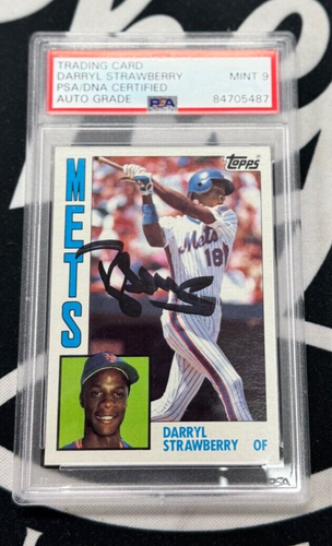 1984 Topps Darryl Strawberry signed Rookie RC Autographed PSA 9 Auto ...