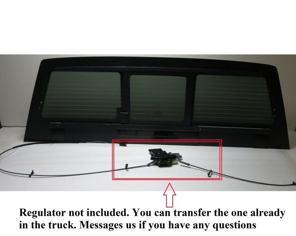 Fits 2017-2026 Ford F250 F350 Back Glass Power Ready Sliding Window ...