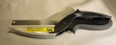 Clever Cutter 2 in 1 Knife Cutting Board Scissors Chops & Slices Food ...