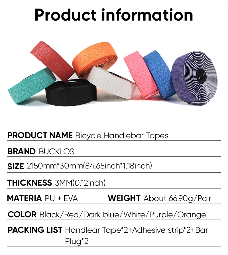1 Pair Bicycle Handlebar Drop Bar Tape Non-Slip PU+EVA Road Bike Tape ...