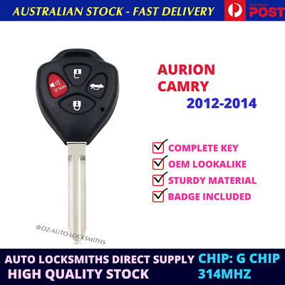 FOR TOYOTA AURION ALTISE REMOTE KEY 2012 2013 2014 | eBay Australia