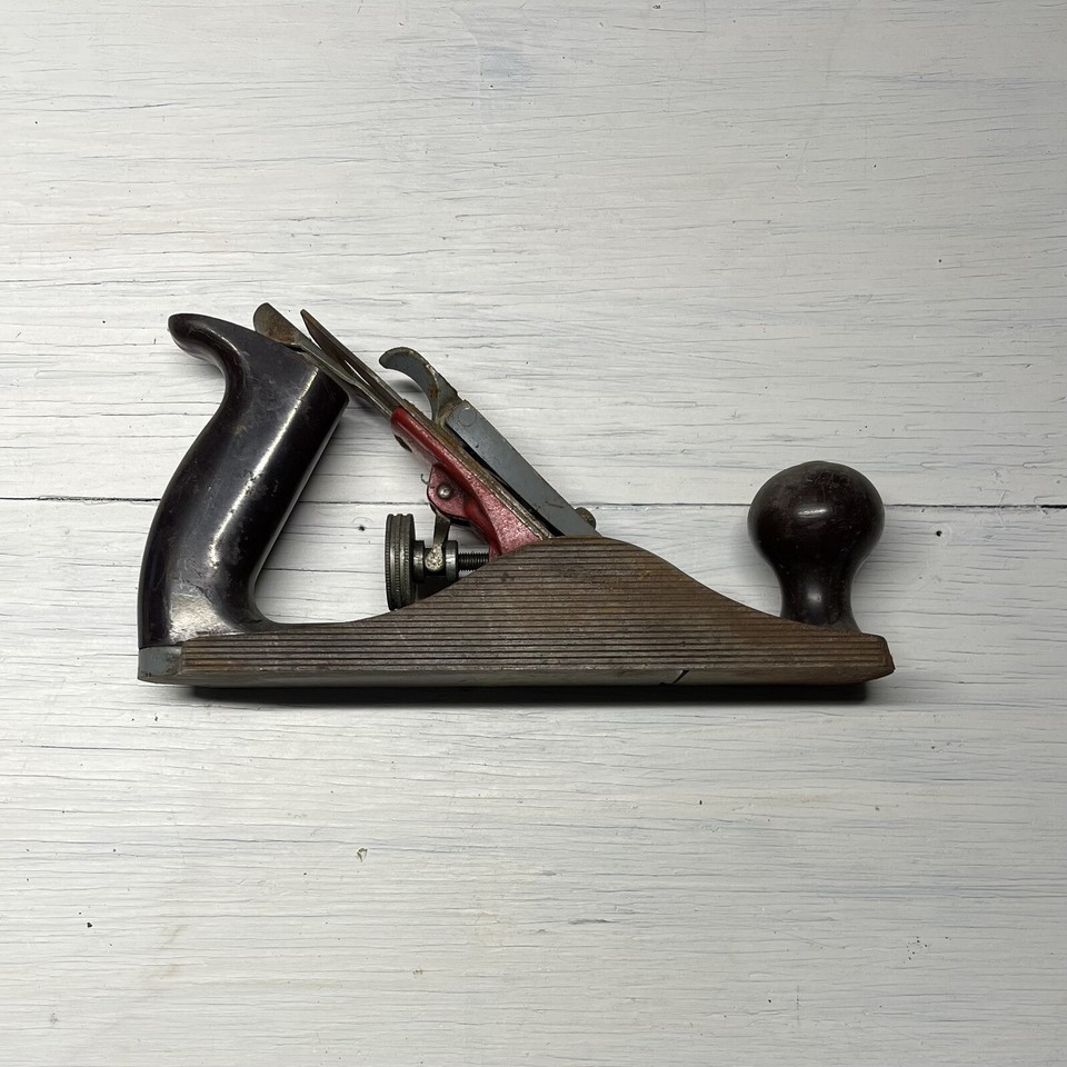 Craftsman Vintage Hand Plane Wood Handle Metal Body Corrugated 9.25” | eBay