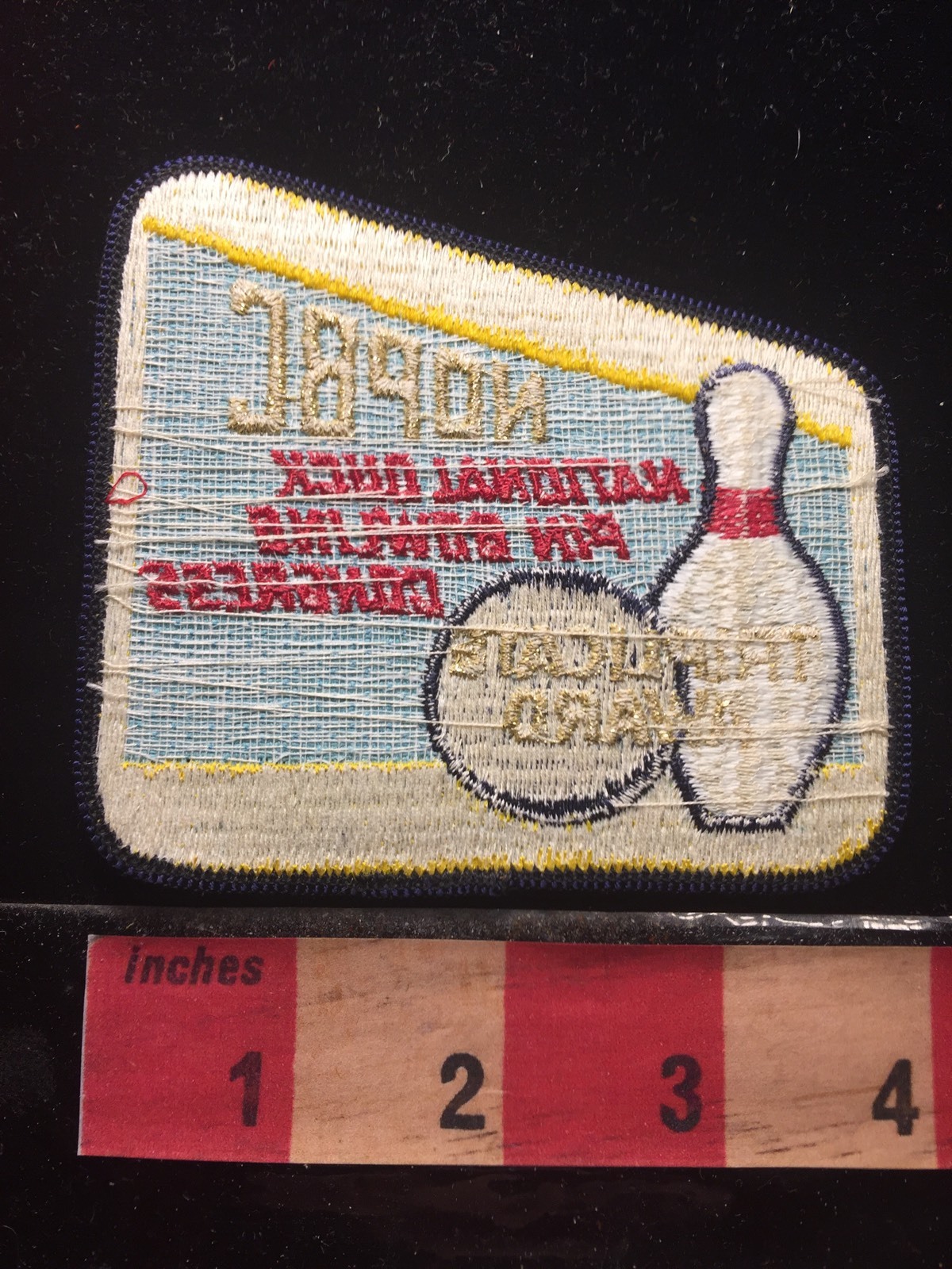 Vtg TRIPLICATE AWARD NDPBC National Duck Pin Bowling Congress Patch ...