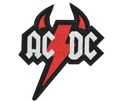 ACDC AC/DC Devil Lightning Bolt Patch | Rock & Roll Heavy Metal Band ...