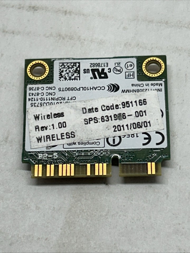 Genuine Intel Centrino Wireless-N-1030 11230BNHMW 802.11b/g/n BT PCIe ...