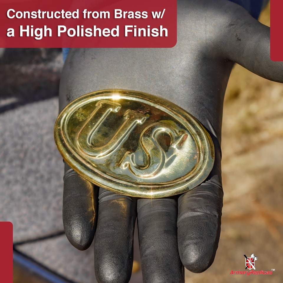 Replicated Civil War Enlisted Union Soldier Oval Brass Belt Buckle ...