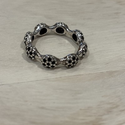 Pandora Love Pods Size 52 Black CZ & Sterling Silver Ring 190889NCK | eBay